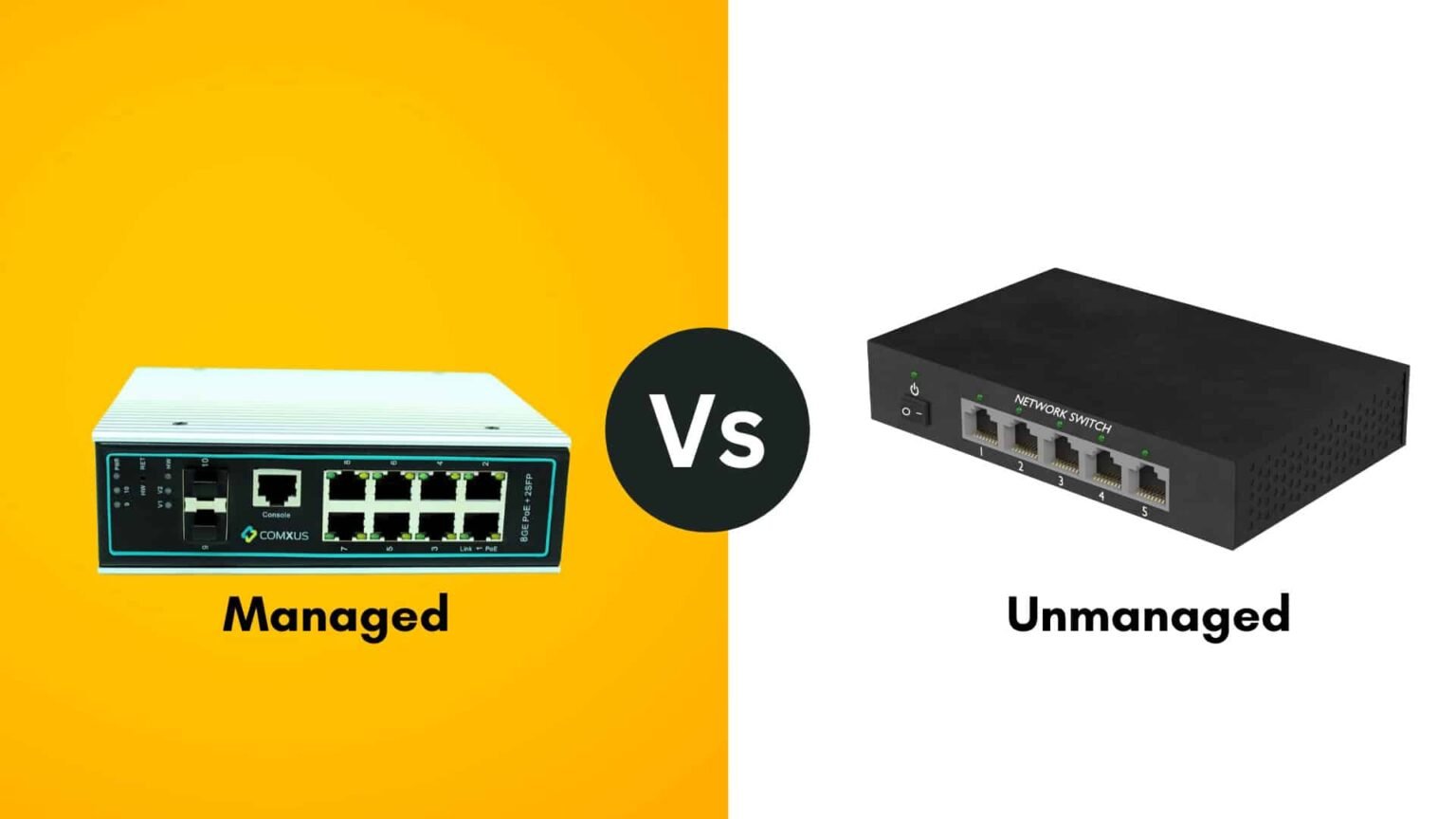 What Is The Difference Between Managed & Unmanaged Switch? - COMXUS