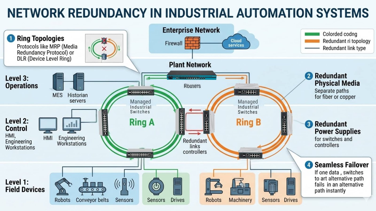 What is Network Redundancy In Industrial Switch? How Does It Work? - COMXUS